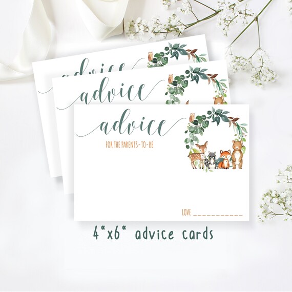 Baby Shower Advice Card Baby Shower Add on Cards Advice for - Etsy