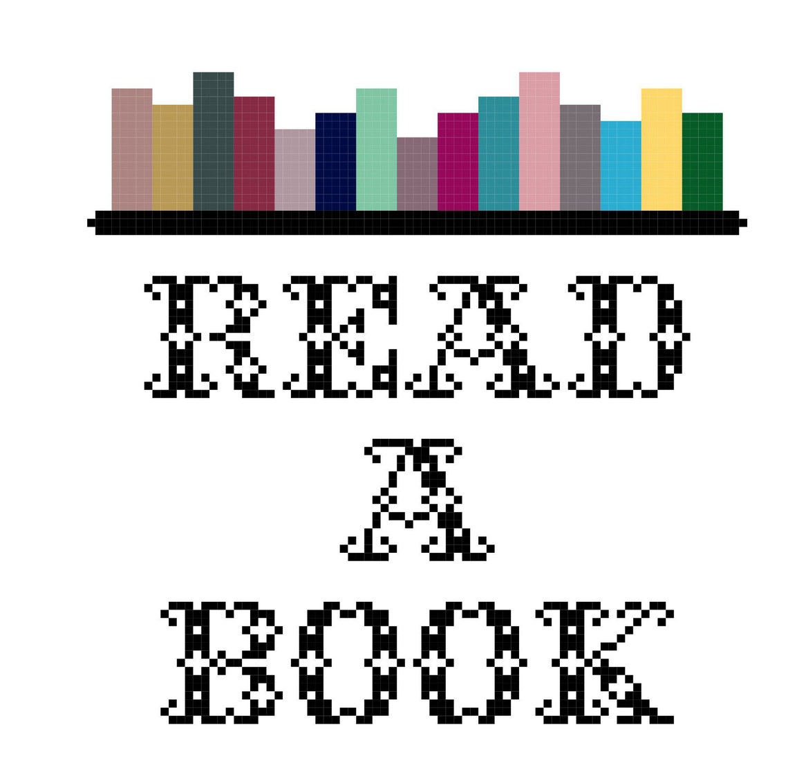 Read a Book Cross Stitch Pattern Reading Cross Stitch Pattern Book ...
