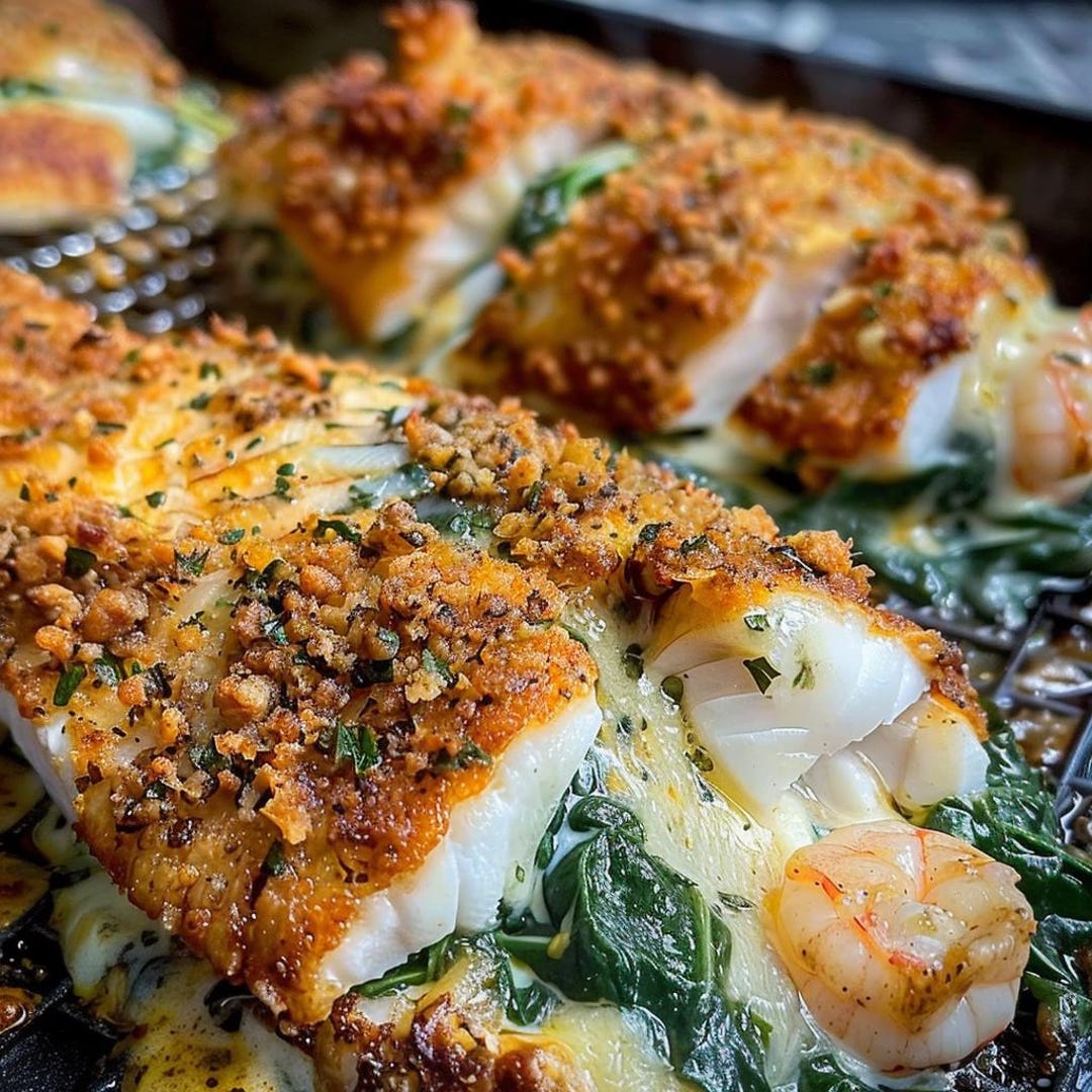 Downloadable Stuffed Catfish With Cheese, Spinach, and Shrimp (or Crab ...