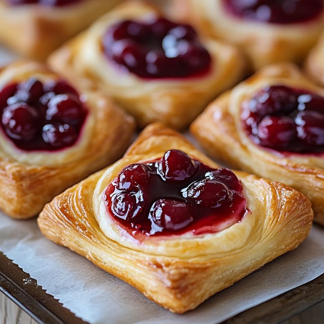 Downloadable Cherry Danishes Recipe | Sweet & Flaky Pastry Delight - Etsy