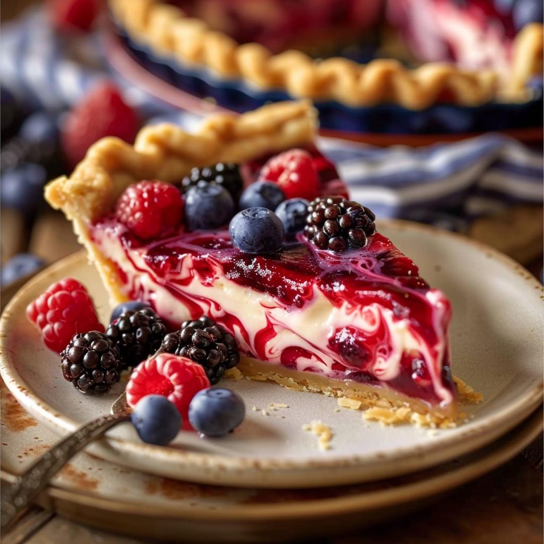 4th of July Swirl Pie – Festive, Creamy & Patriotic Dessert - Etsy