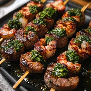 Grilled Surf & Turf Skewers With Chimichurri – A Flavorful Fusion of ...