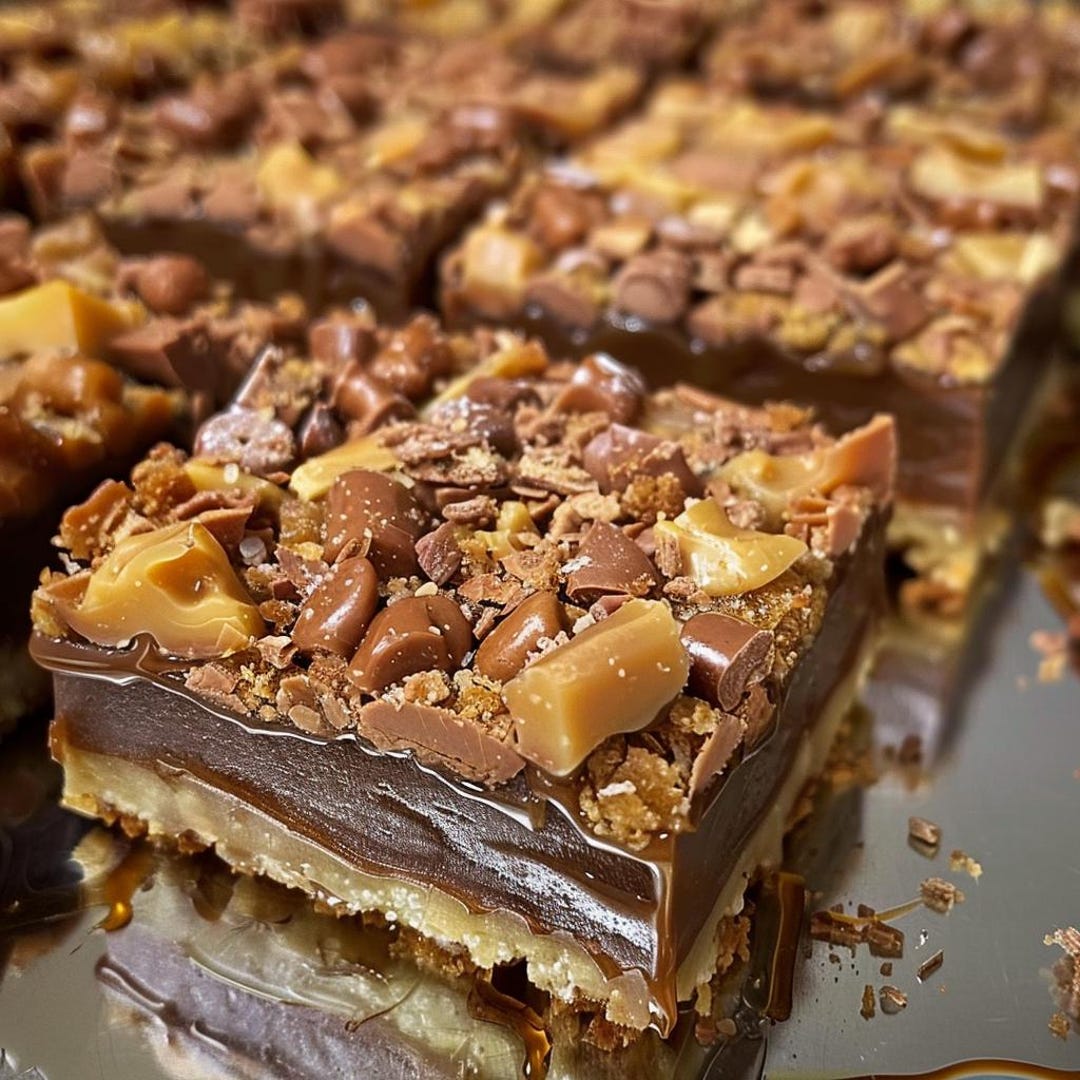 Downloadable Cake Mix Toffee Bars Recipe | Easy Dessert Bar Recipe ...