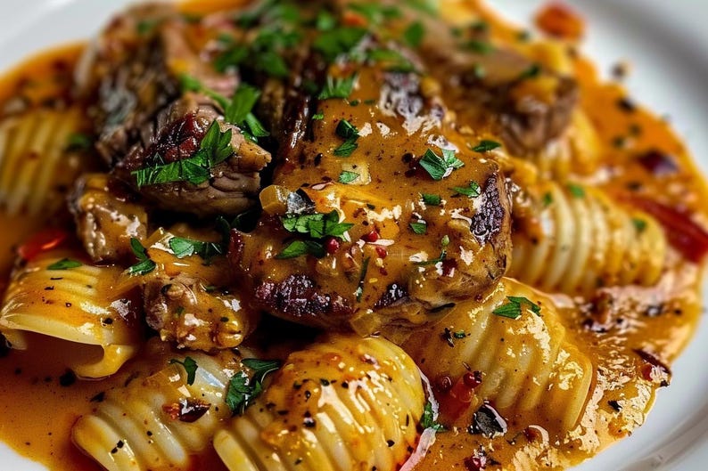 Creamy Paprika Steak Shells – Downloadable Recipe - Etsy