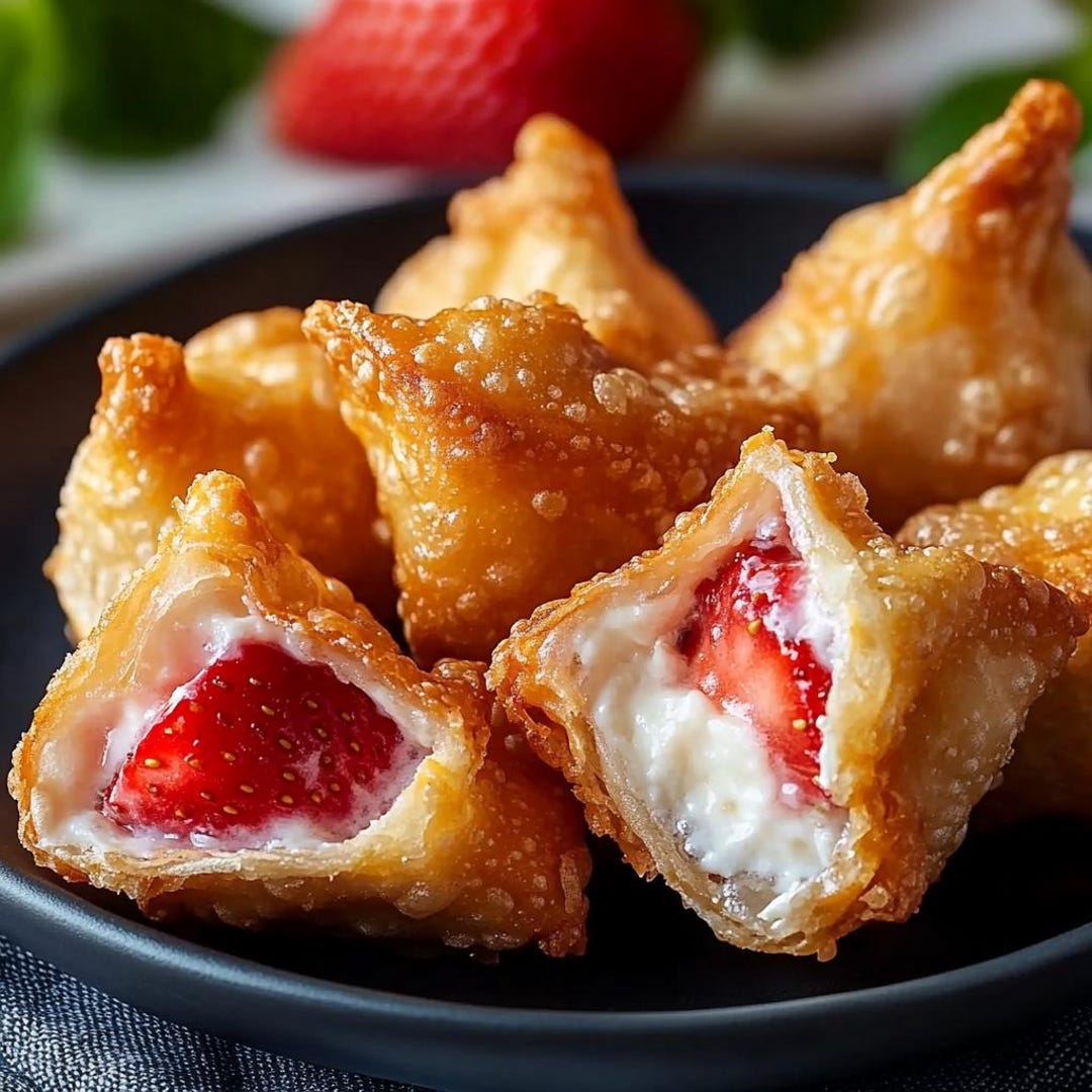 Downloadable Deep-fried Strawberry Cheesecake Stuffed Wonton Bites ...