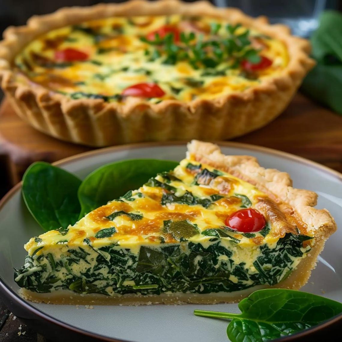 Downloadable Recipe – Savory Spinach Quiche - Etsy