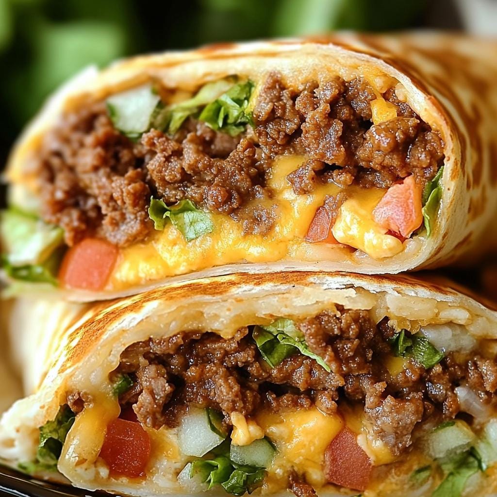 Downloadable Nacho Cheese Beef Wrap Recipe – Savory, Cheesy, and ...
