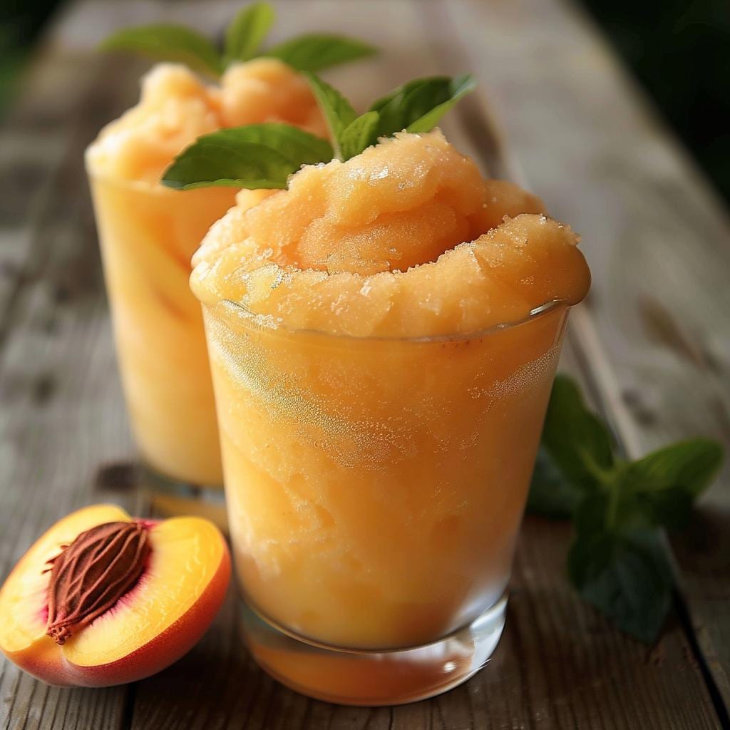Downloadable Frozen Peach Lemonade Slush Recipe – Refreshing Summer ...