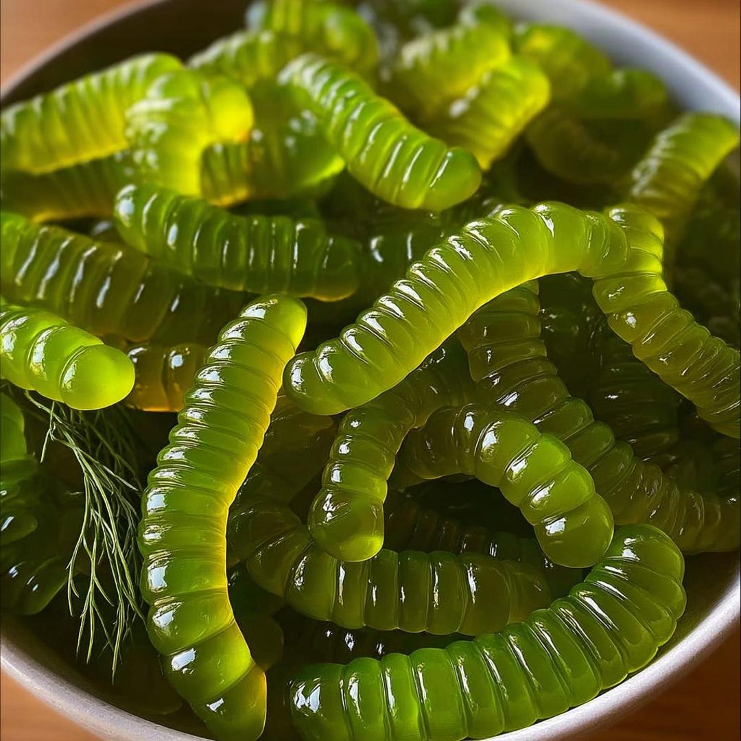 Homemade Dill Pickle Gummy Worms - Unique Tangy Candy - Etsy