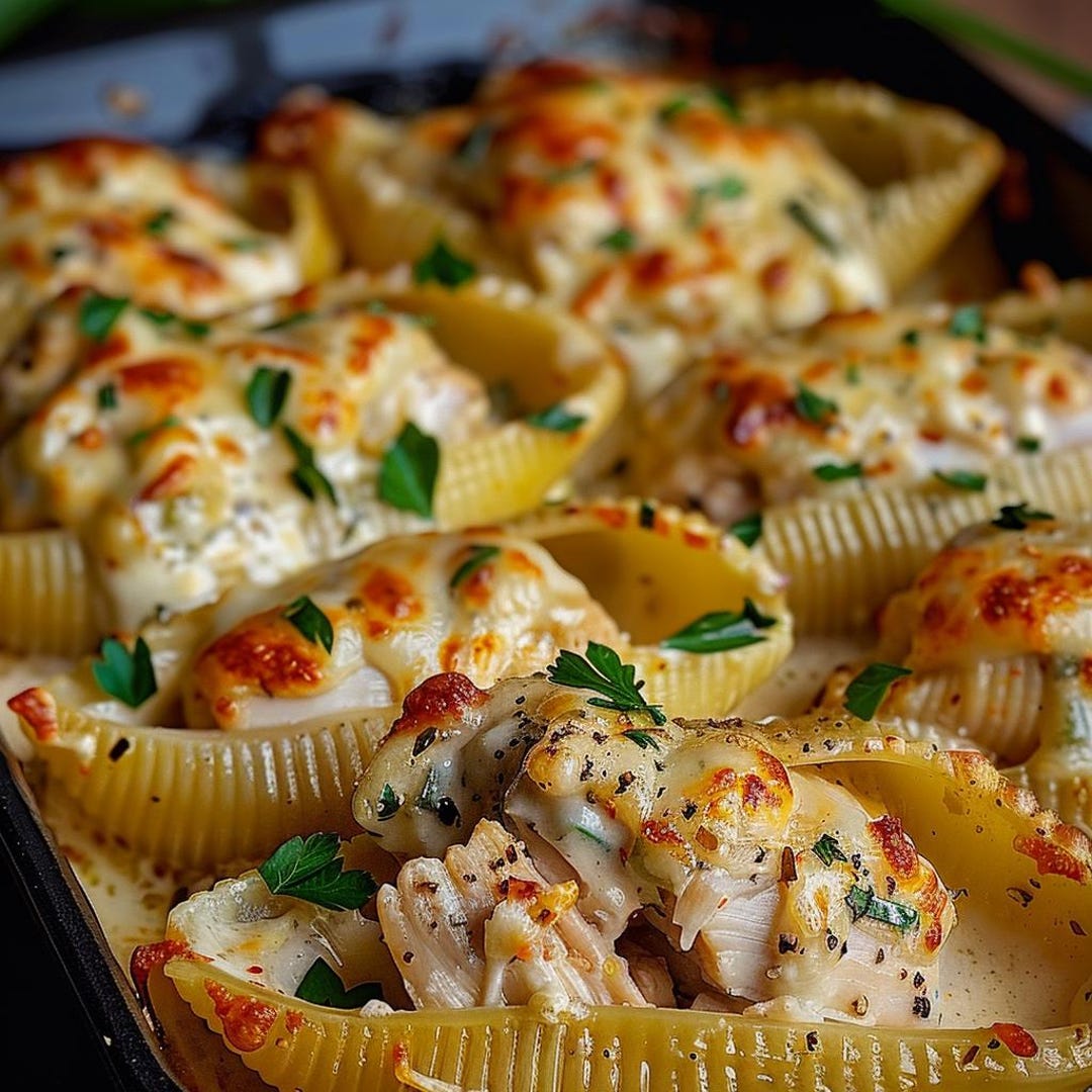 Creamy Cajun Chicken Stuffed Shells Recipe - Printable Download - Etsy