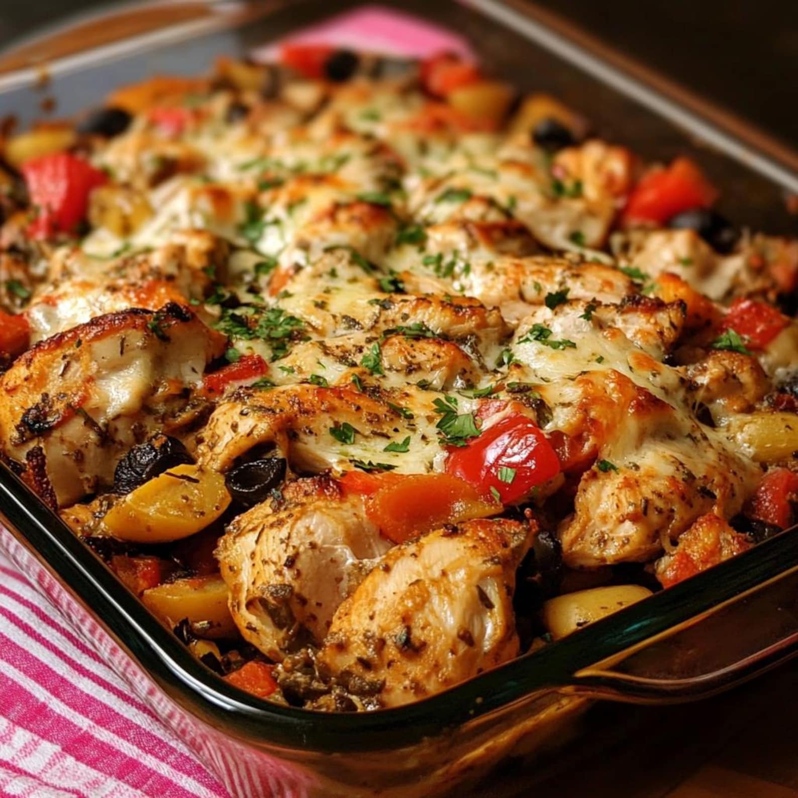 Downloadable Mediterranean Chicken Bake Recipe – Healthy One-pan Dinner ...