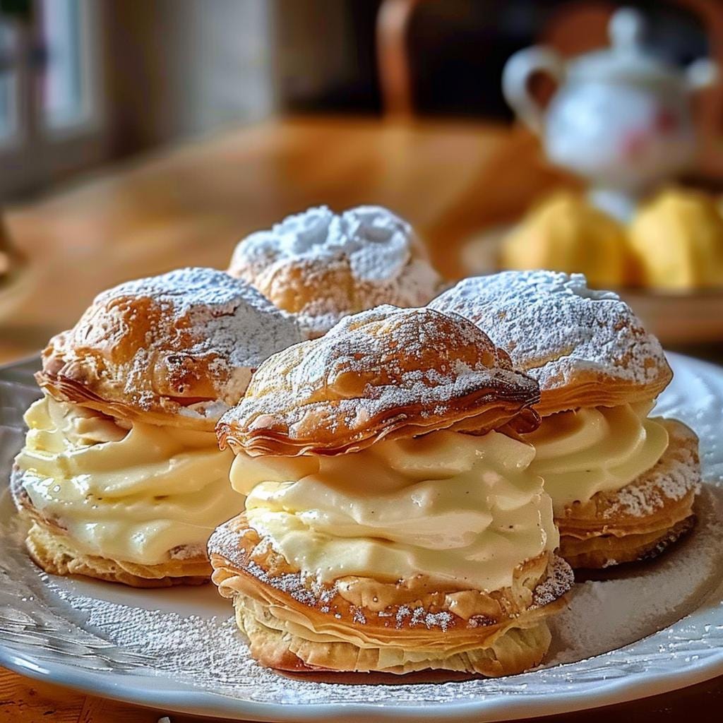 Special Italian Cream Puffs With Custard Filling - Downloadable Recipe ...