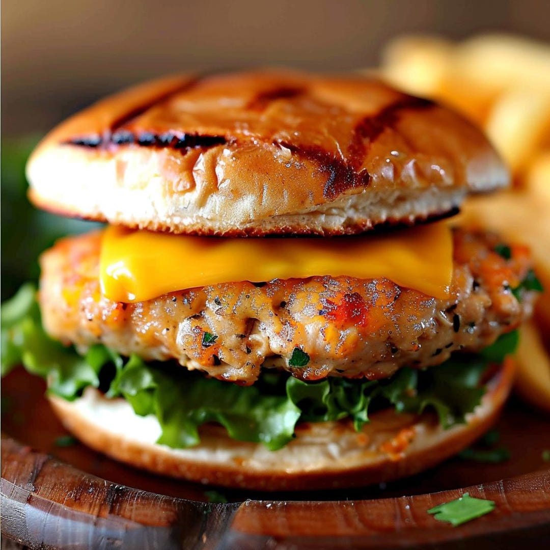 Ranch Cheddar Chicken Burgers Recipe – Juicy & Flavorful Dinner ...