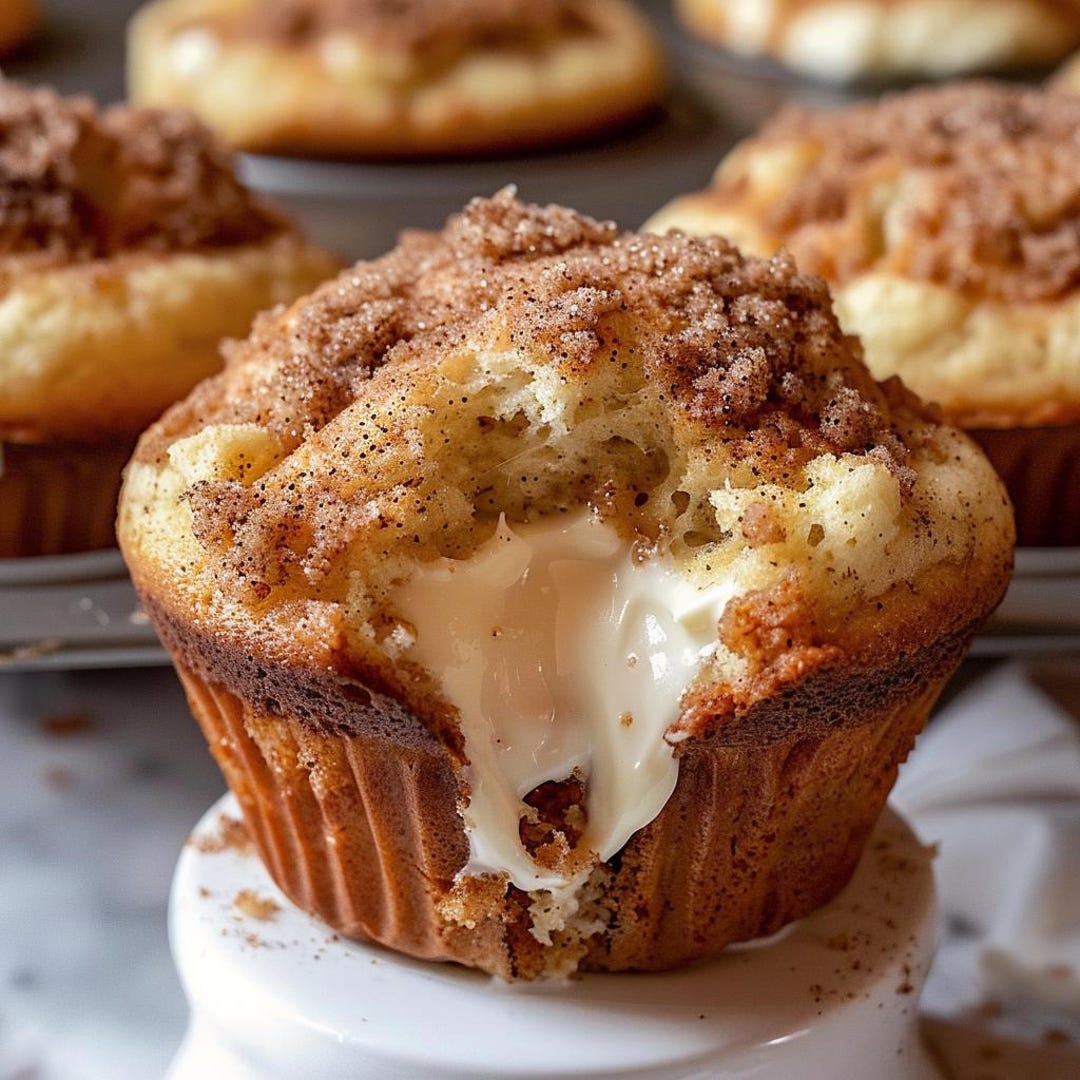 Gooey Cinnamon Cream Cheese Muffins Recipe – Easy Printable Breakfast ...