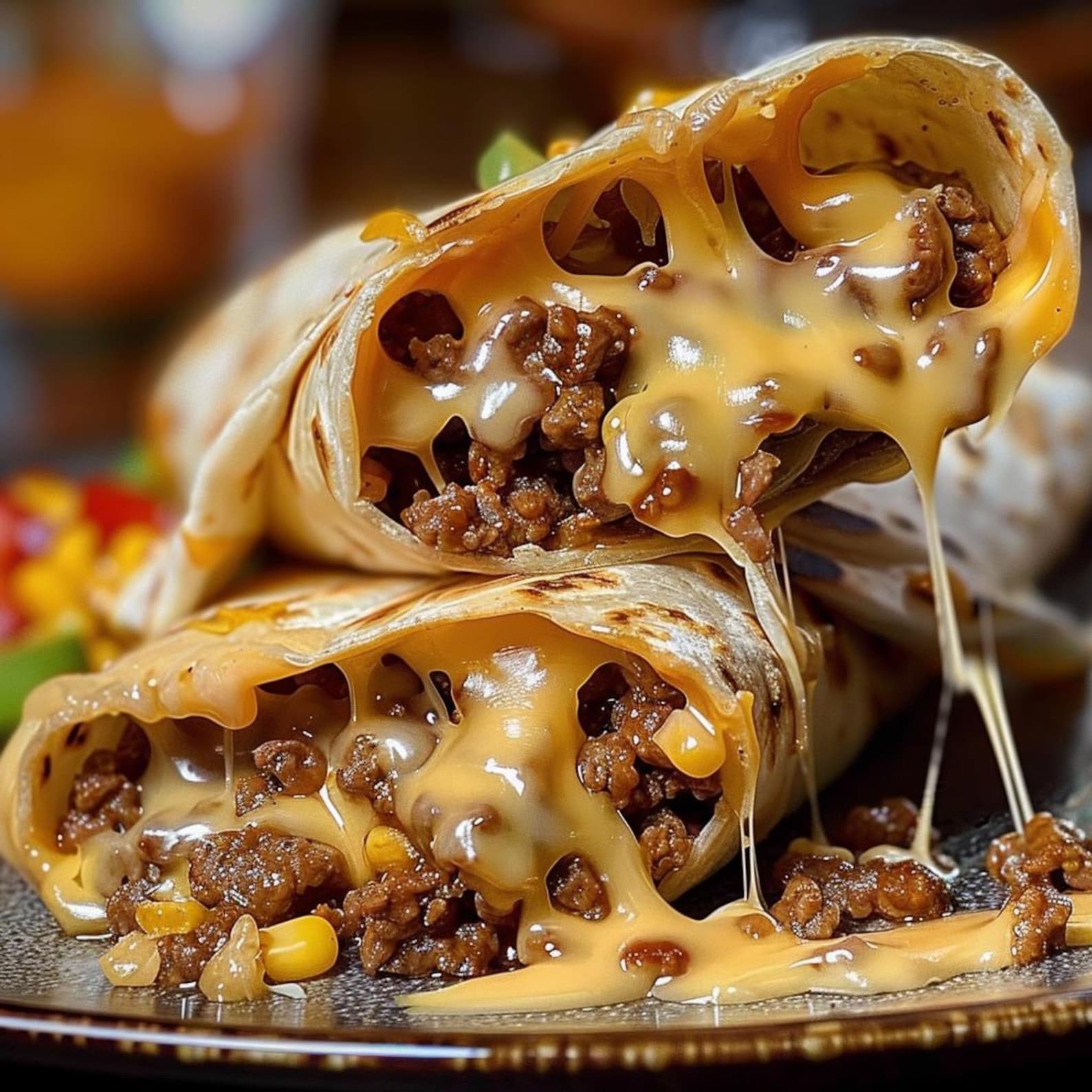 Cheesy Nacho Cheese Beef Wraps Recipe - Downloadable Quick Dinner ...
