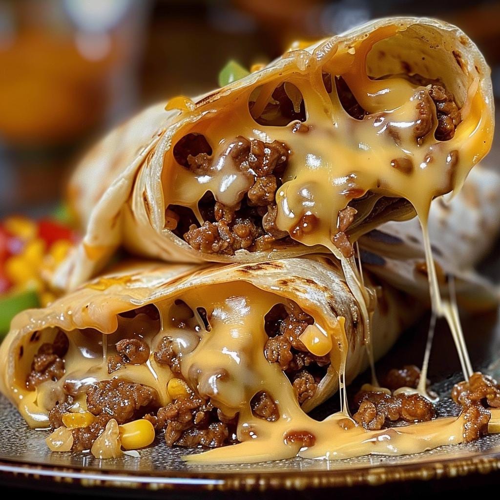 Cheesy Nacho Cheese Beef Wraps Recipe - Downloadable Quick Dinner ...
