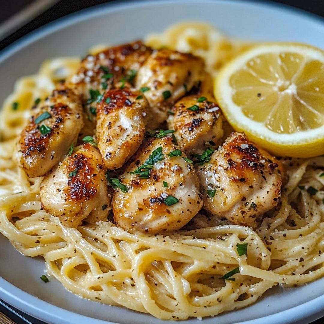 Downloadable Lemon Garlic Butter Chicken With Creamy Parmesan Linguine ...
