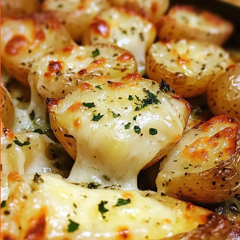 Downloadable Cheesy Garlic Herb Roasted Potatoes Recipe – Flavorful ...