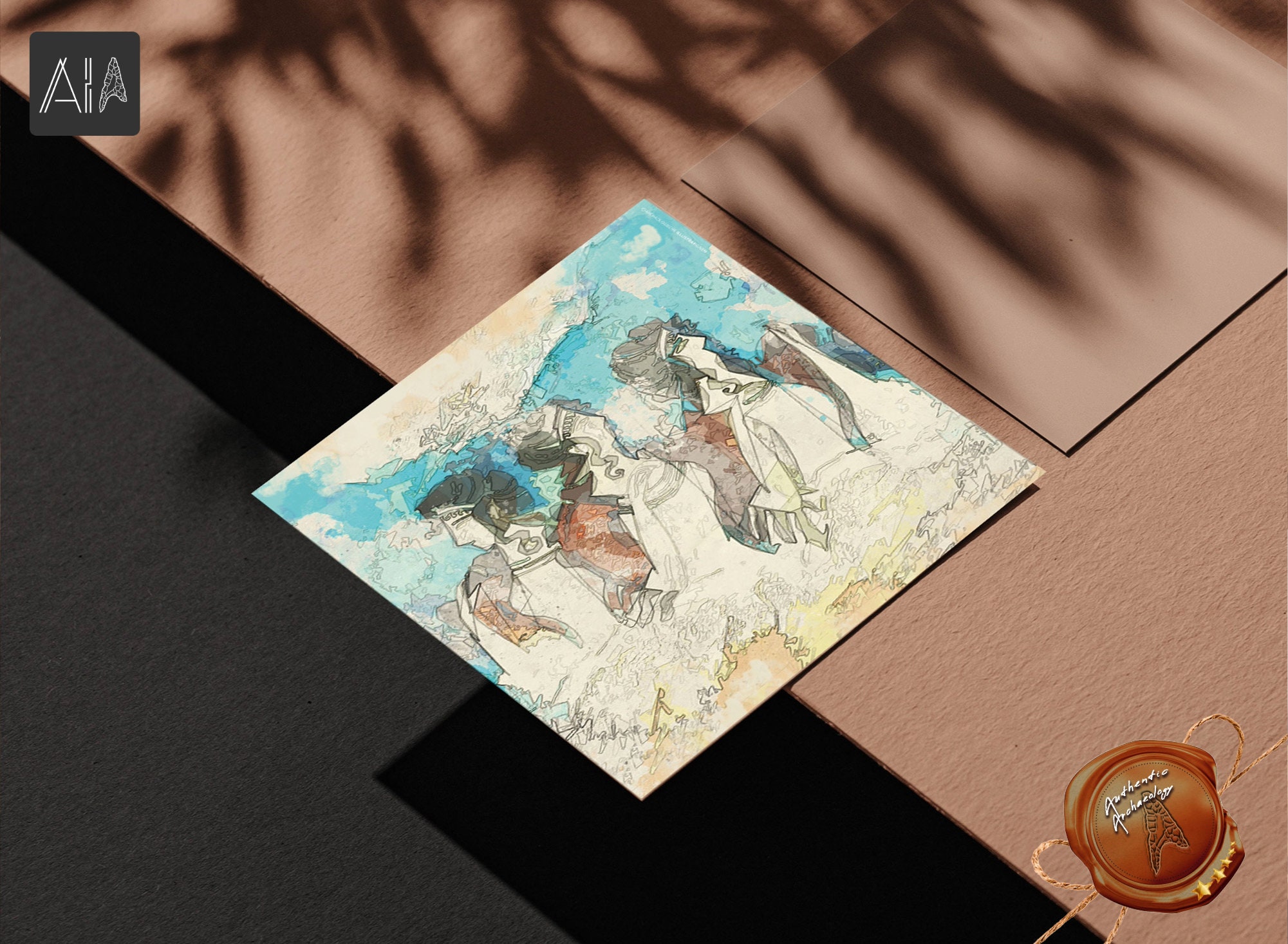 Art Print Minoan Fresco "ladies in Blue", Greece + Crete + Knossos ...