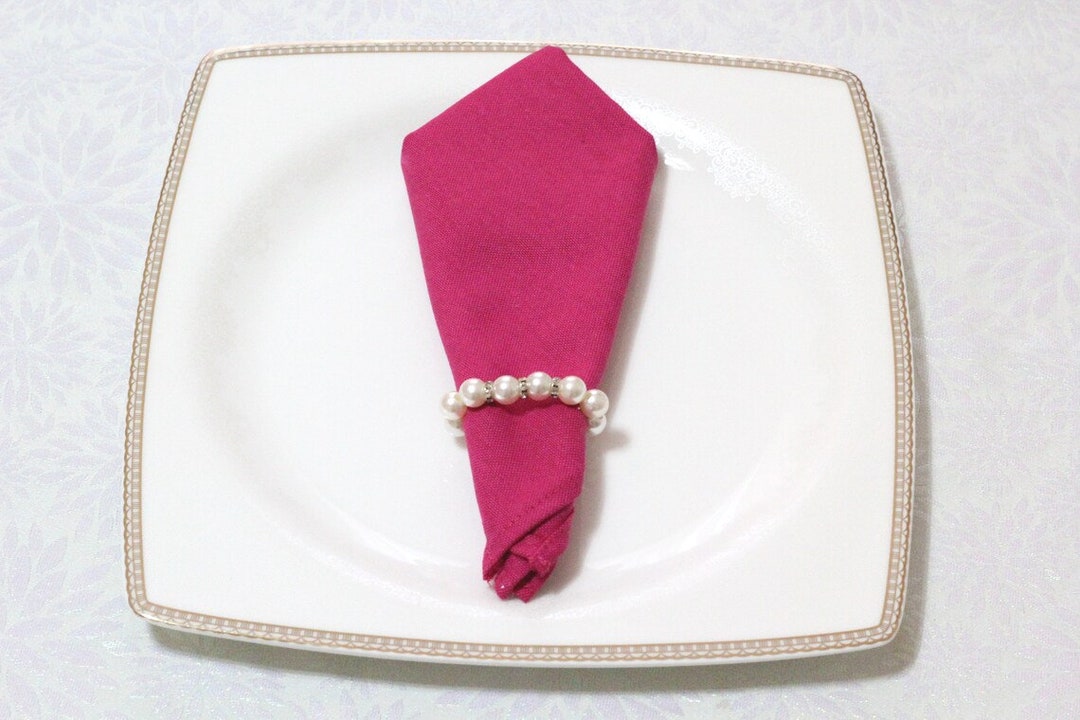 Hot Pink Linen Napkins, Linen Napkins for Anniversary and Wedding ...