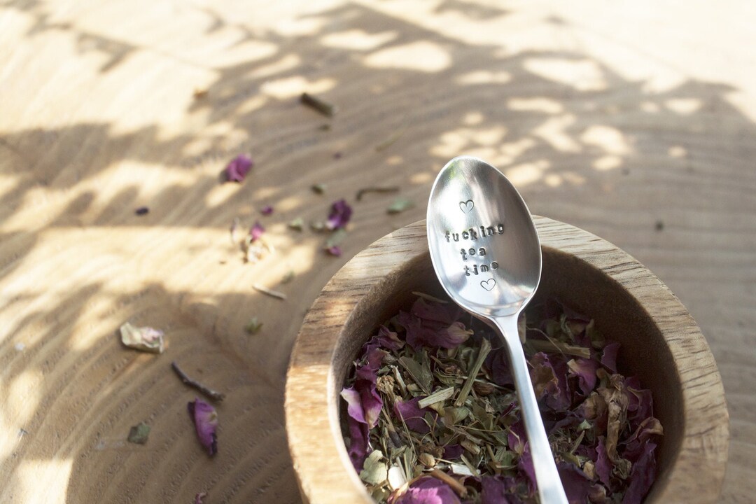 Hand Stamped Vintage Silver Tea Spoon / Offensive Rude Swear Cutlery ...