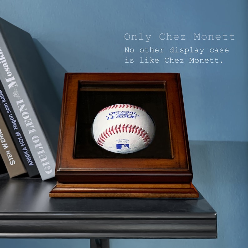 Baseball Display Case Box - Custom Plaque Engraving - Wood With Glass ...