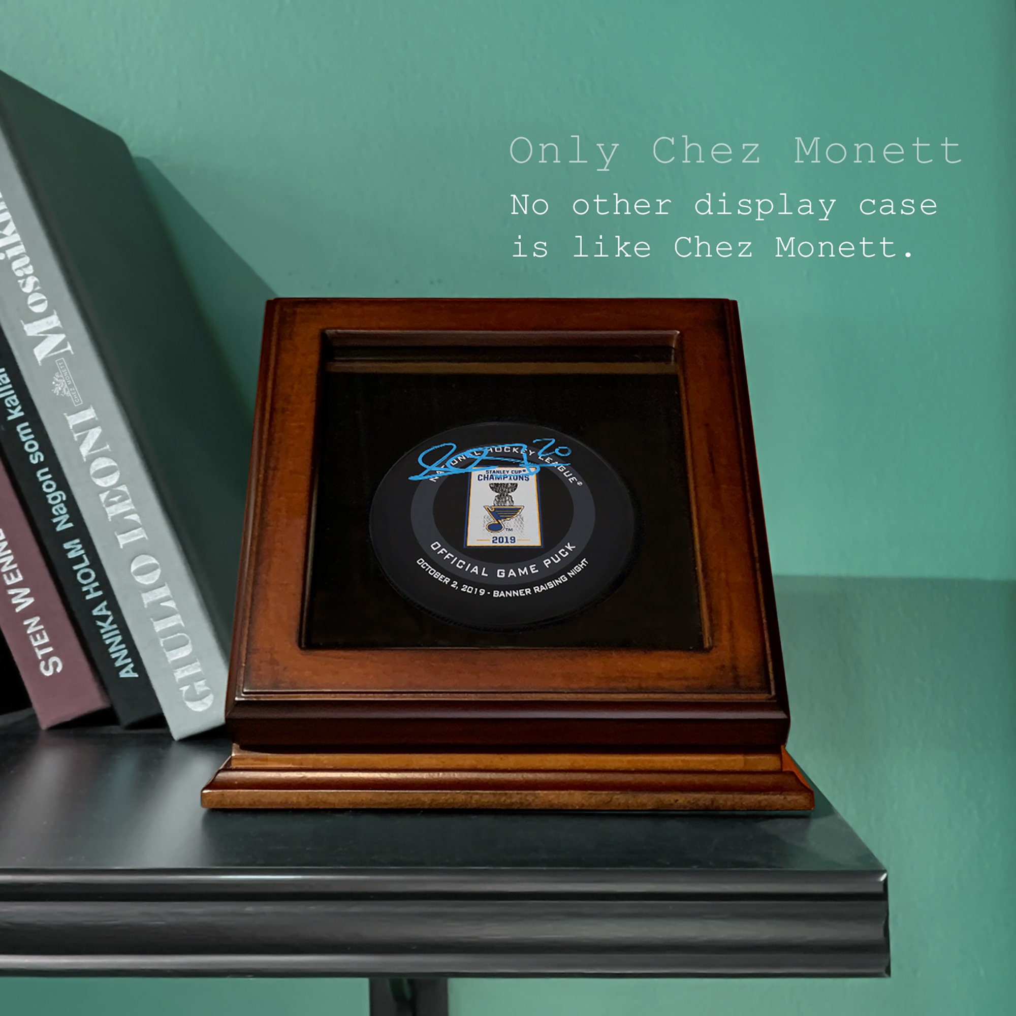 Hockey Puck Display Case Box Custom Plaque Engraving Wood | Etsy