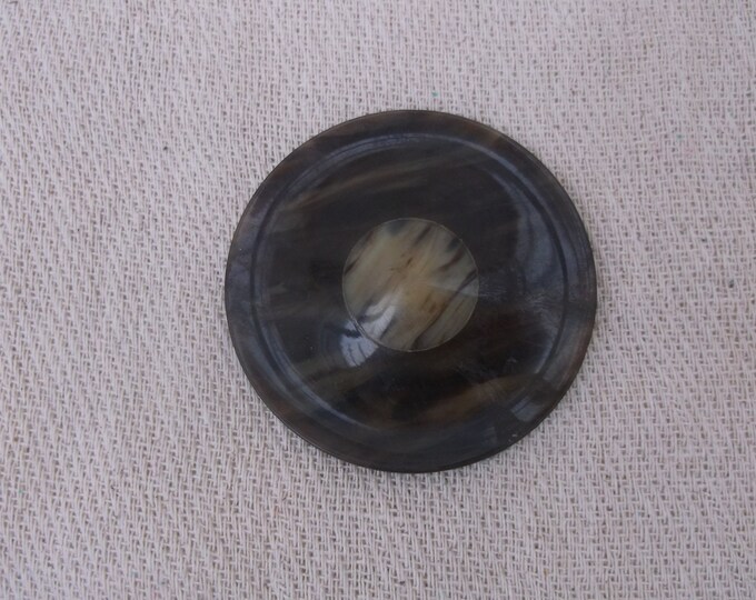 Giant Feature Button, Vintage Shank Button, Big Mock Tortoise Shell ...