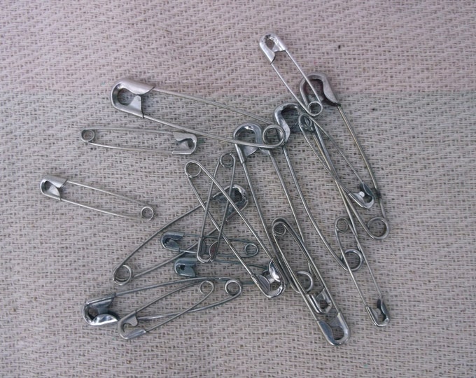 Bundle of Steel Safety Pins, Metal Safety Pins - Etsy
