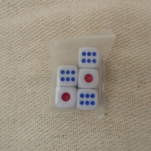 Set di dadi, cinque D6, dado piccolo, pezzi da gioco, sei dadi a punti ...
