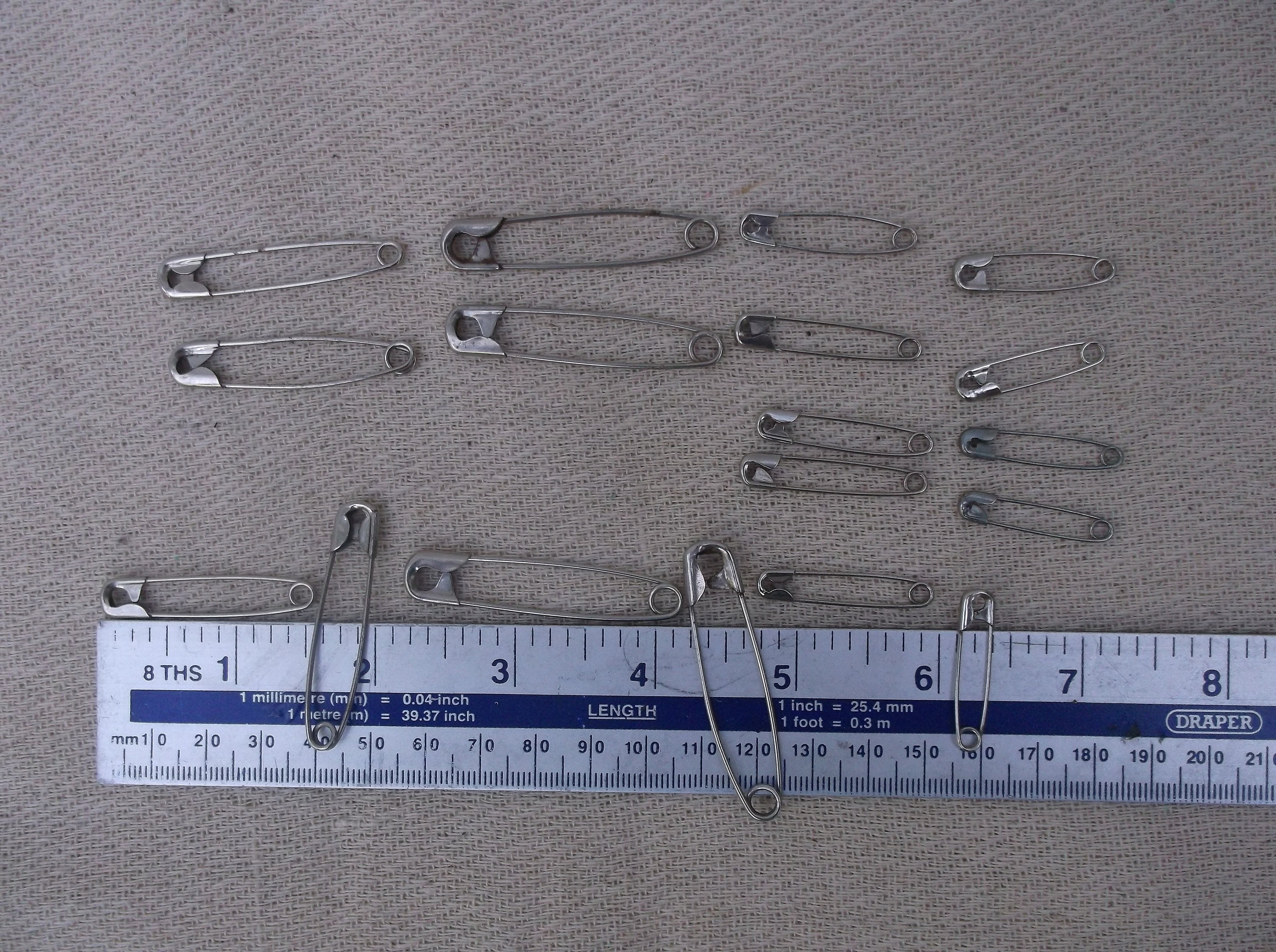 Bundle of Steel Safety Pins Metal Safety Pins - Etsy