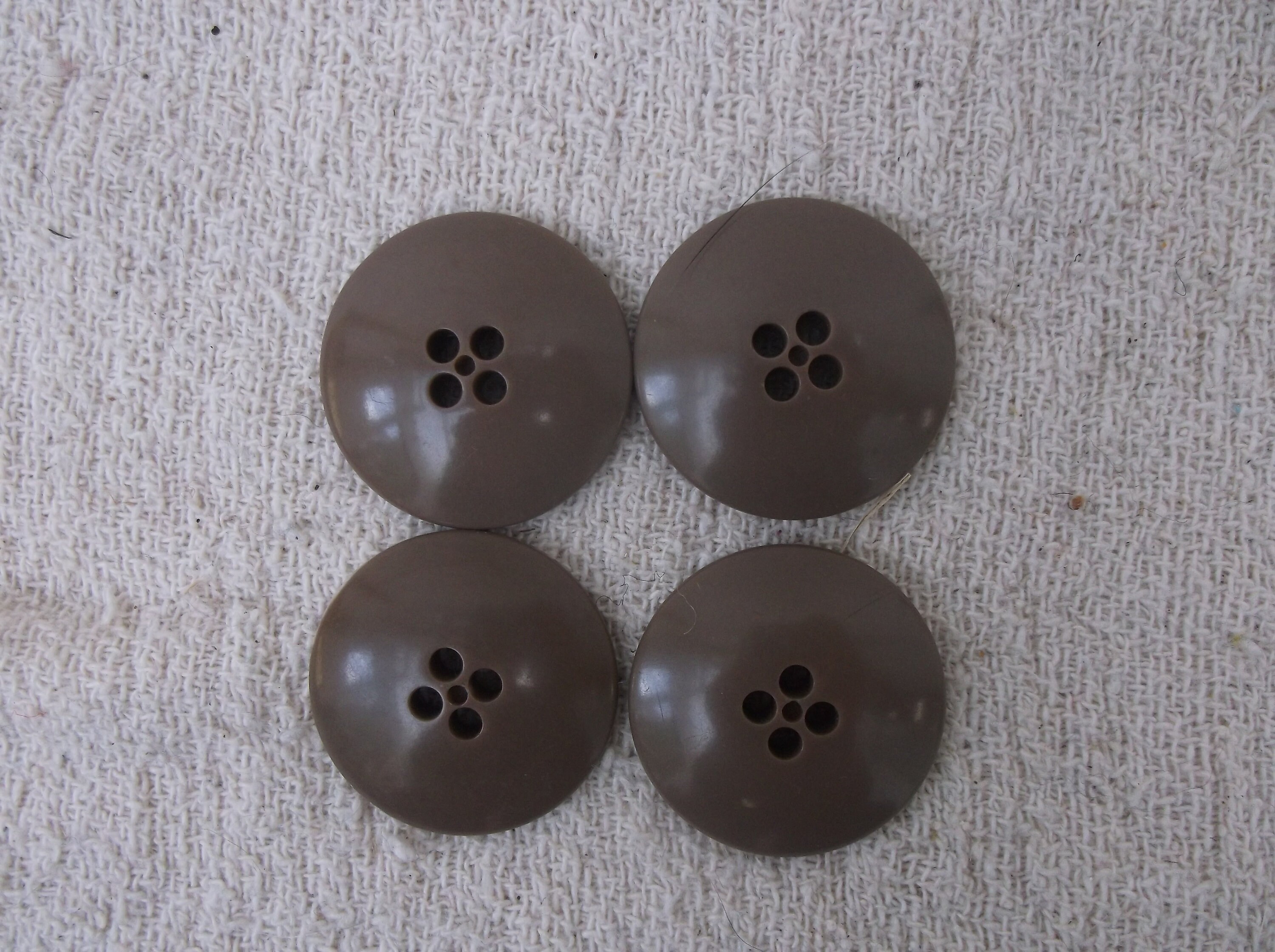 Brown Coat Buttons, Four Hole Buttons, Vintage Flat Buttons - Etsy Denmark