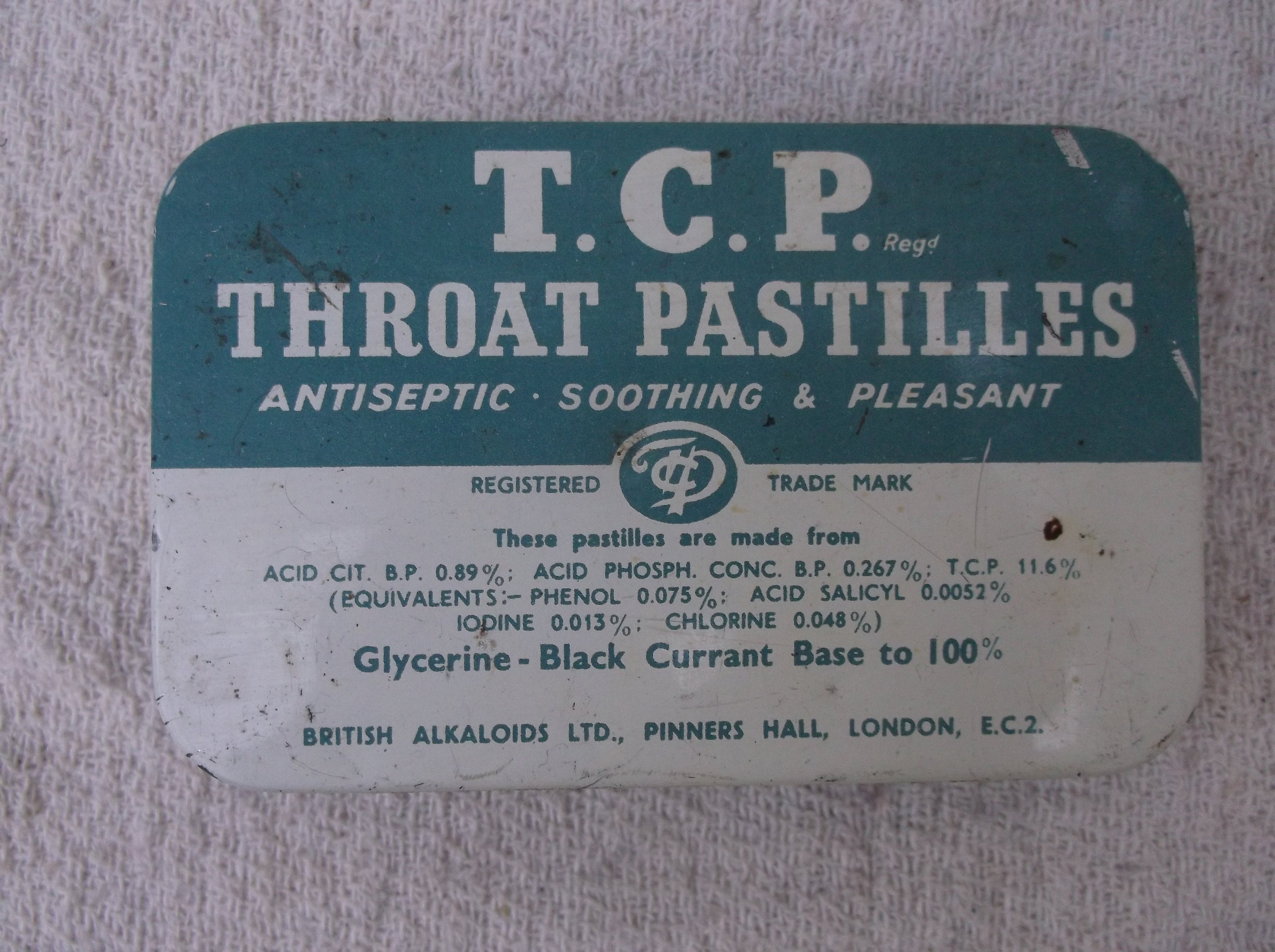 Vintage Metal Tin TCP Throat Pastilles Tin - Etsy