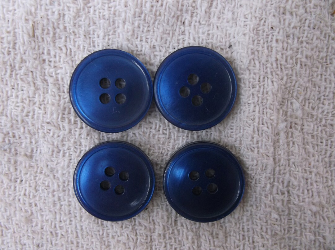 Flat Buttons, Blue Four Hole Buttons, Shirt Buttons - Etsy