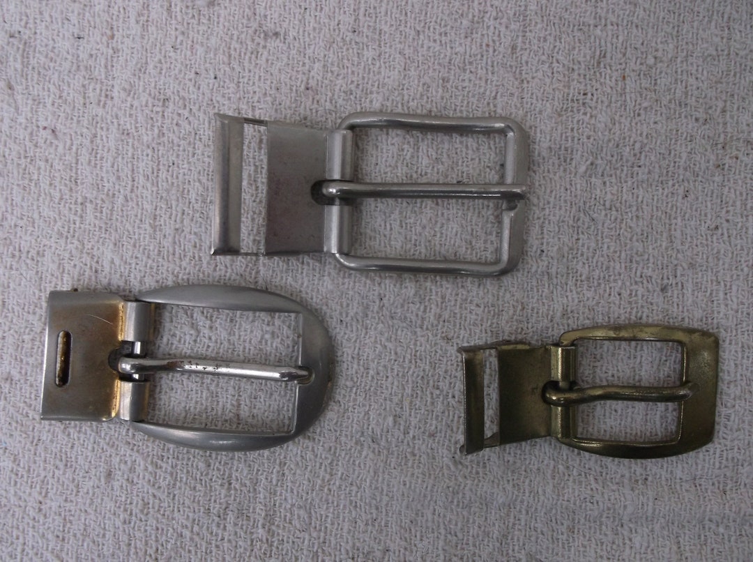Vintage Metal Buckles: Trio of Solid Buckles - Etsy