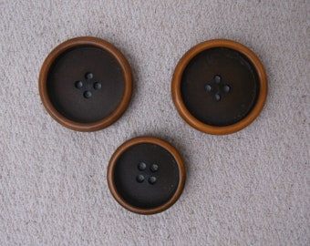 Large Brown Buttons - Etsy