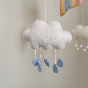 Pastel Rainbow Baby Mobile | Weather Mobile With Clouds, Sun, Raindrops ...