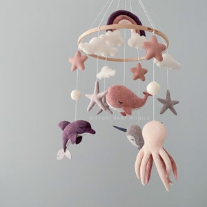 Ocean Fish Mobile With Whale Dolphin Octopus Narwhal and Starfish ...