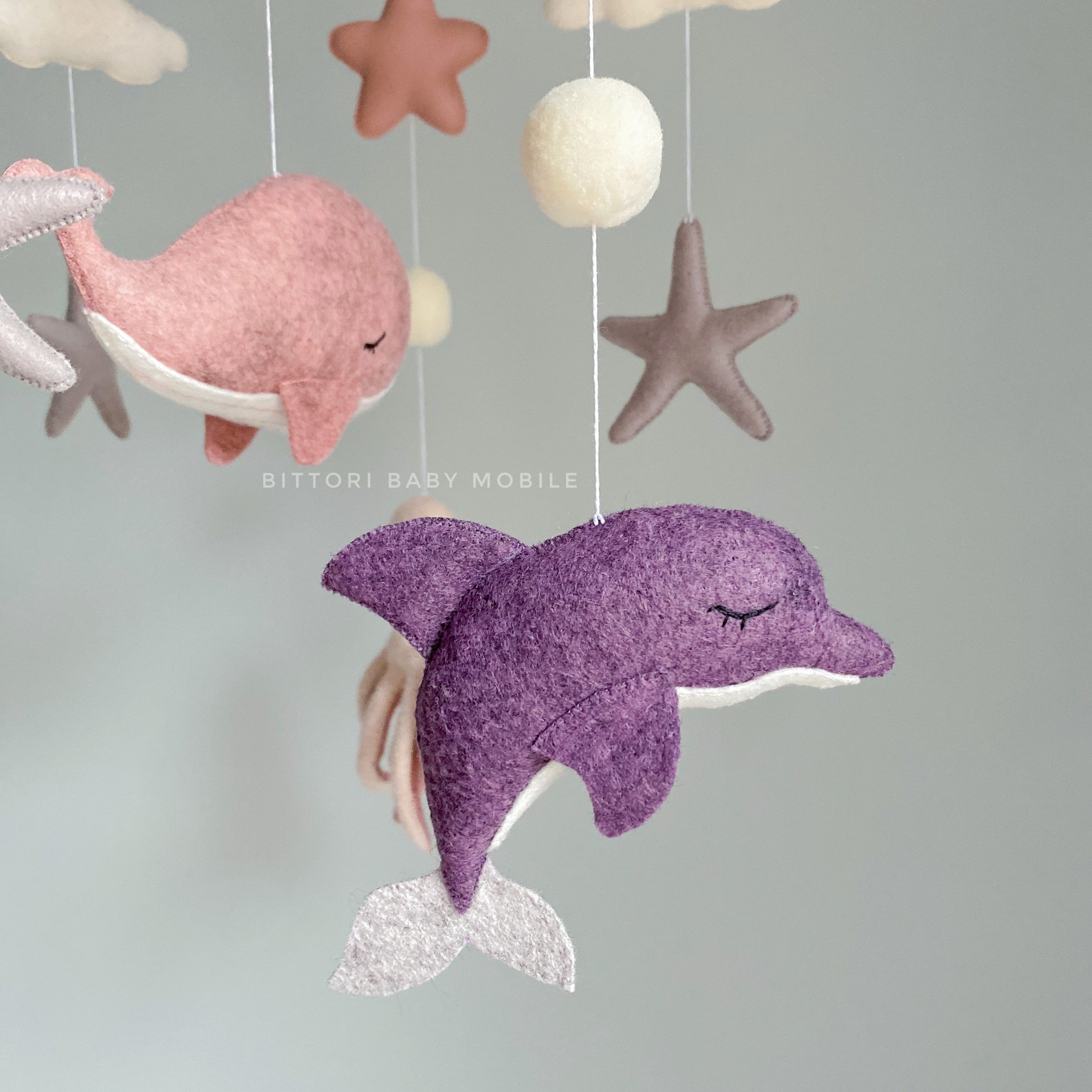 Ocean Fish Mobile With Whale Dolphin Octopus Narwhal and - Etsy
