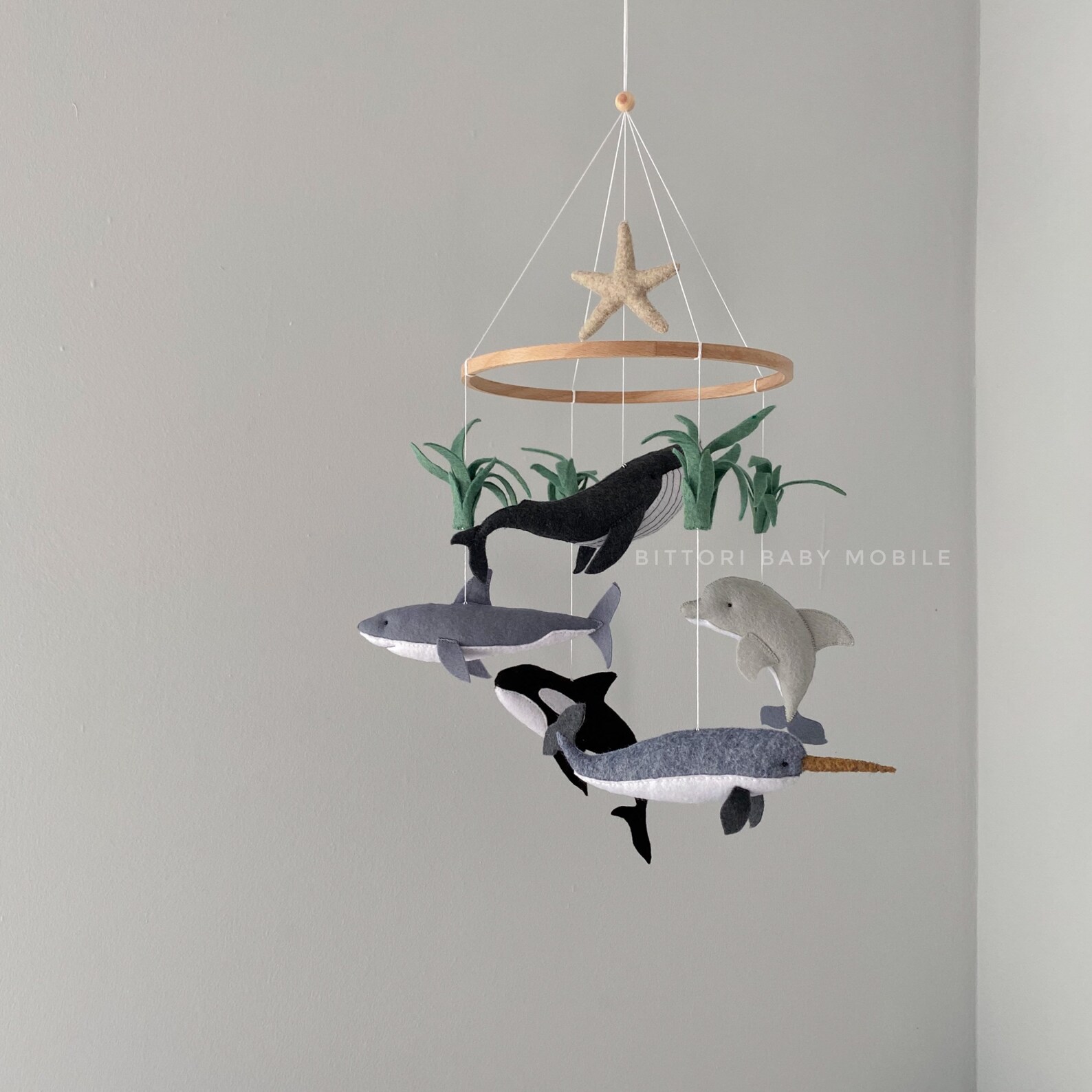 Whale Mobile for Unique Baby Gift Nursery Fish Mobile Baby - Etsy