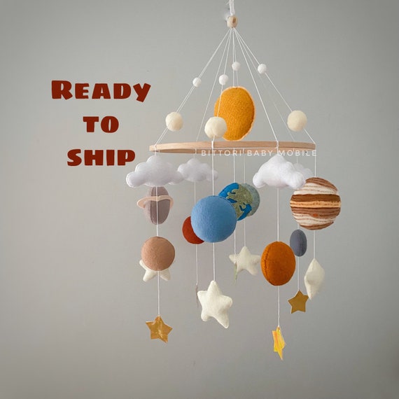 Solar System Nursery Mobile With Planets Sun Stars. Space - Etsy