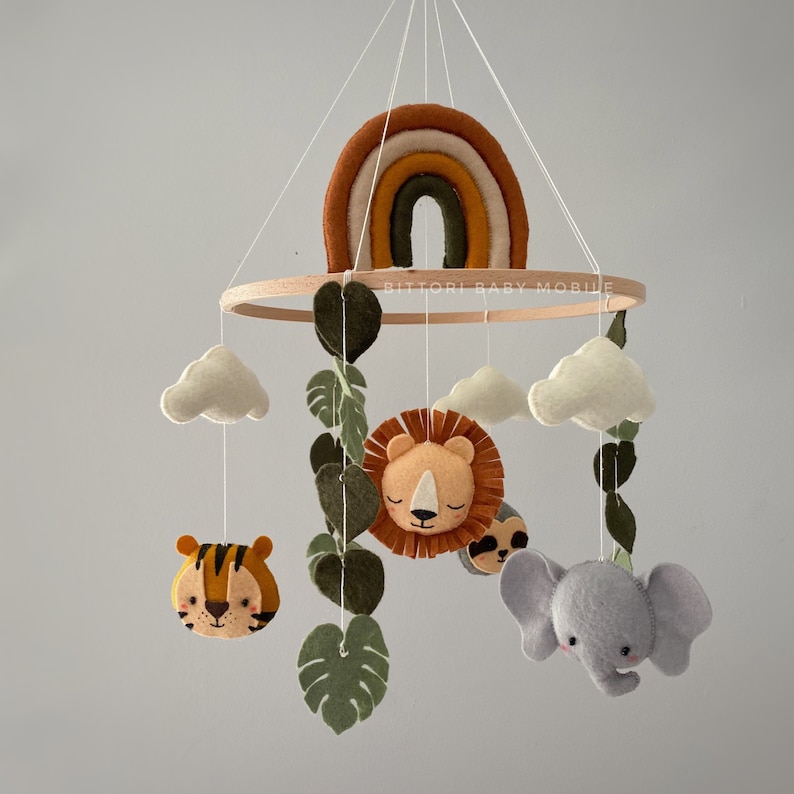 Boho Jungle Nursery Decor With Sloth Lion Elephant Neutral | Etsy