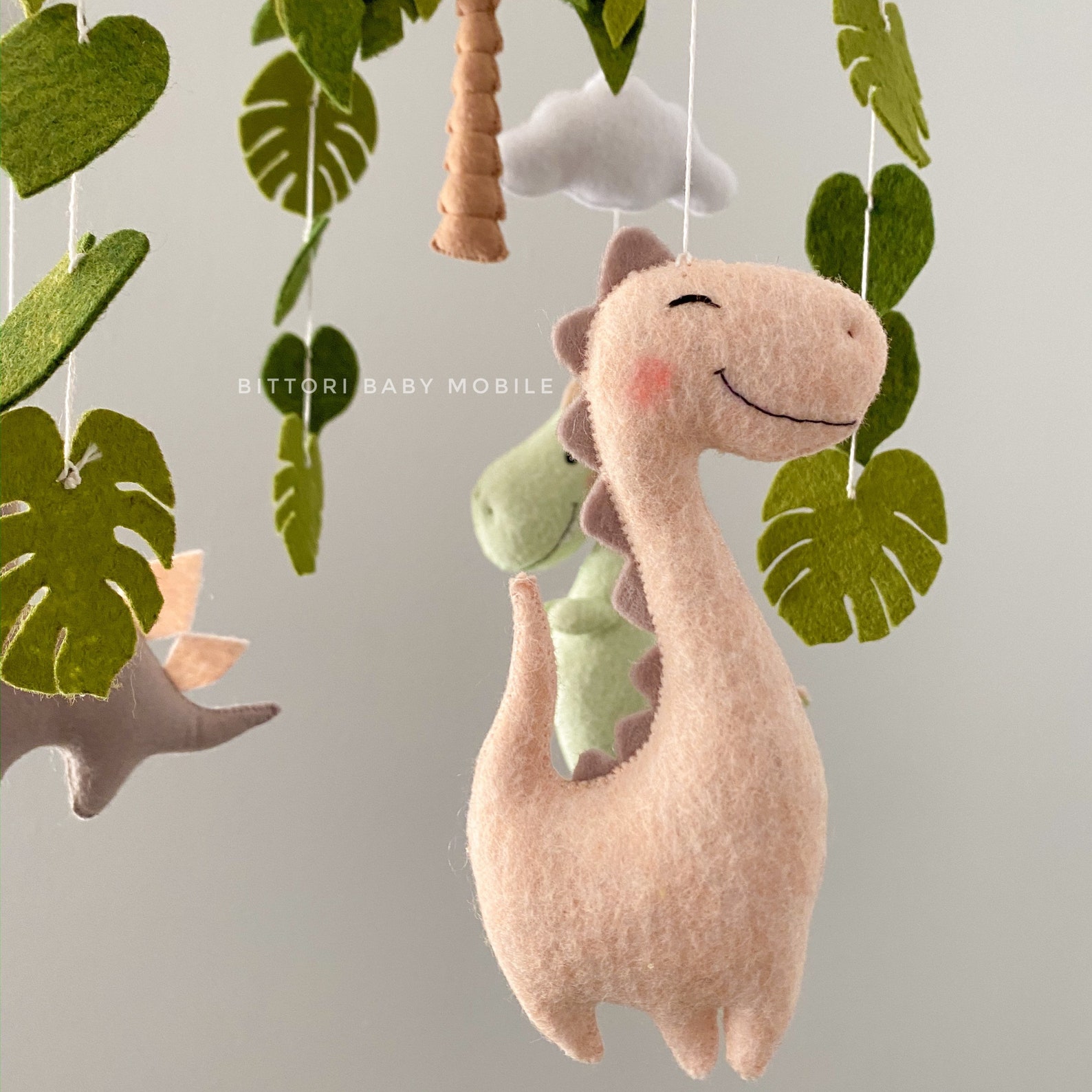 Dinosaur Mobile for Baby Girl Nursery Mobile for New Baby - Etsy