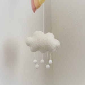 Pastel Rainbow Baby Mobile | Weather Mobile With Clouds, Sun, Raindrops ...