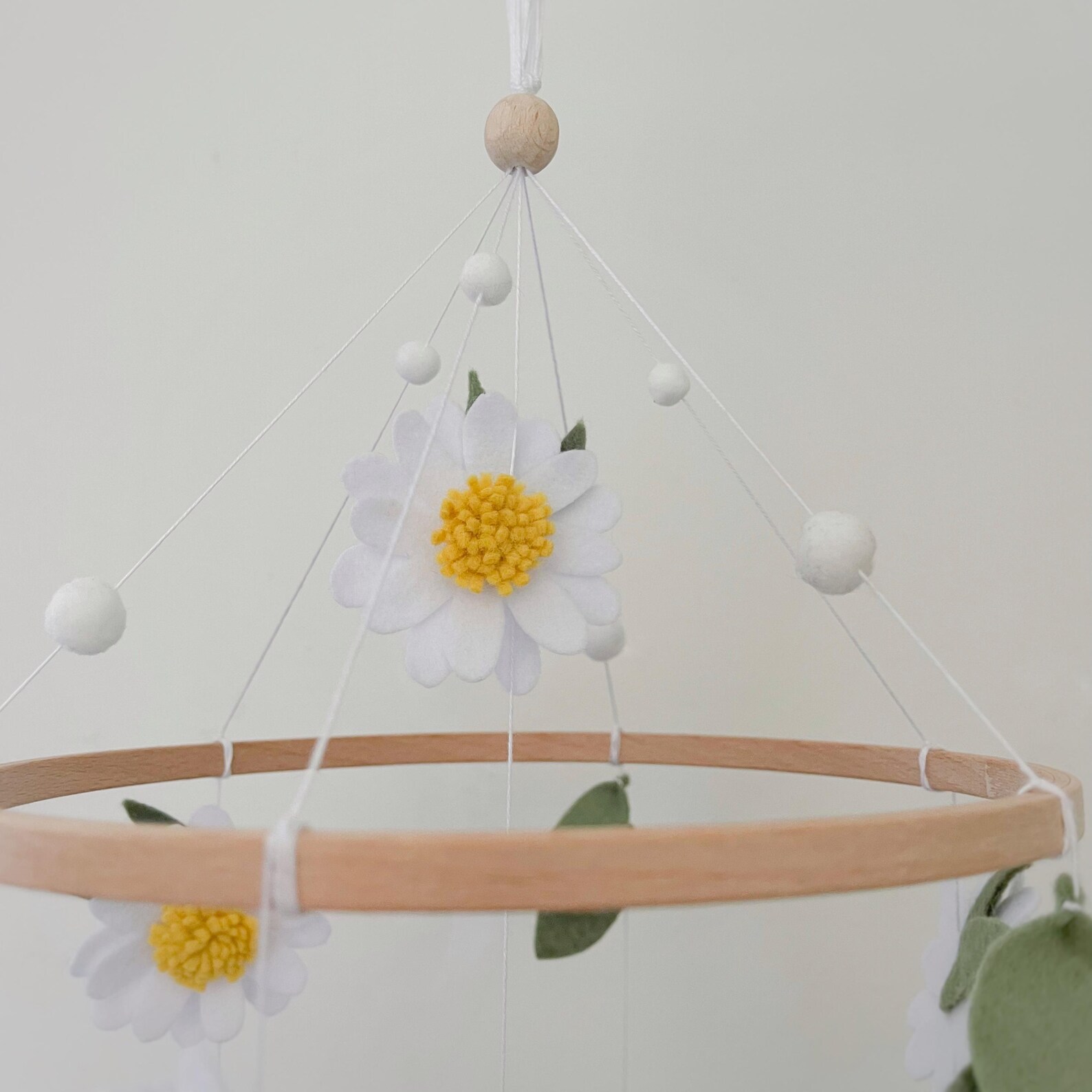 Farm Cow Baby Mobile With Daisy and Grass | Soft Felt Nursery Decor for ...