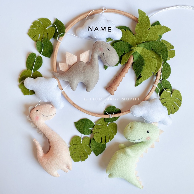 Dinosaur Mobile for Baby Girl Nursery Mobile for New Baby - Etsy