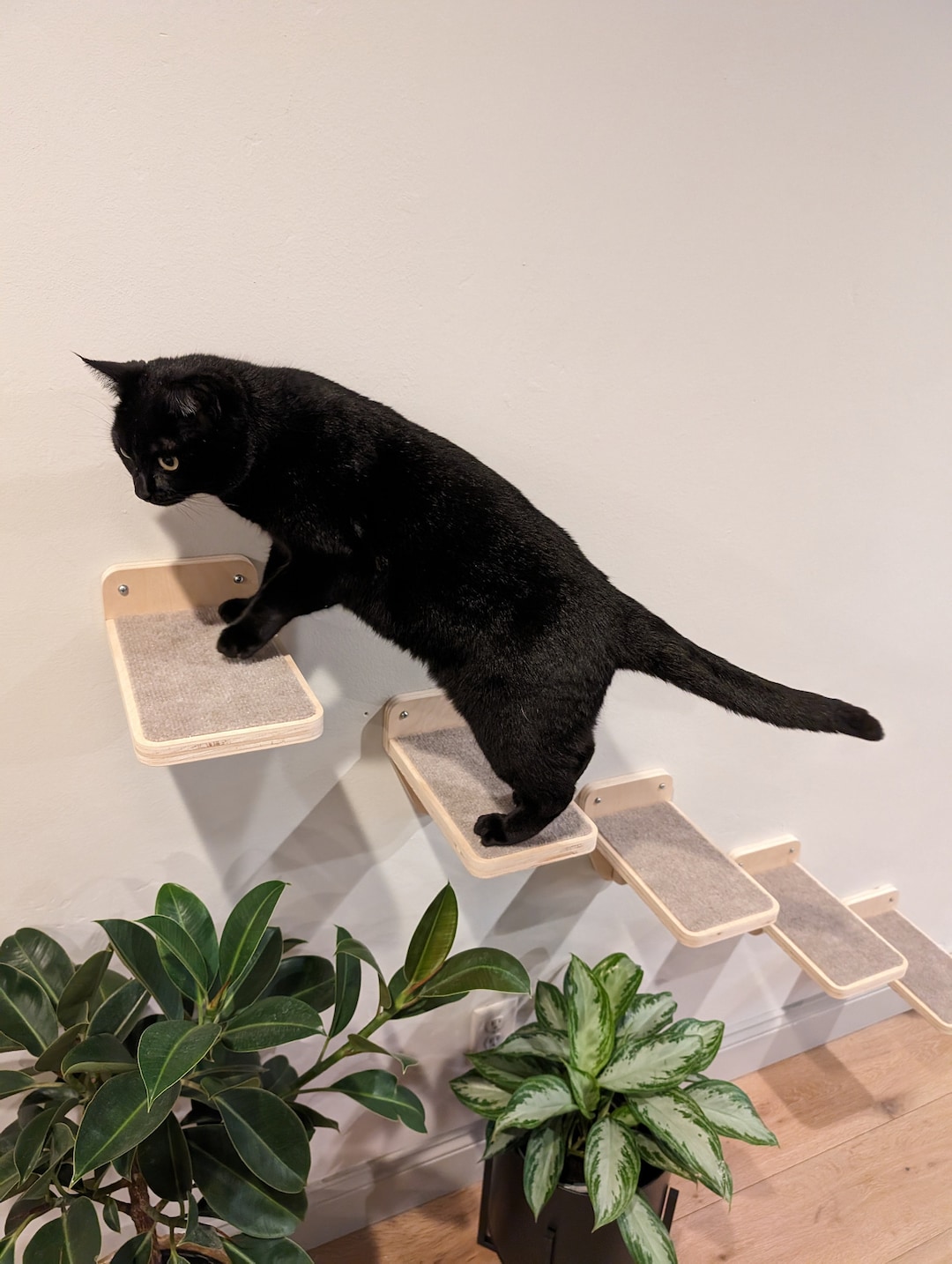 Cat Steps, Wall Mounted Cat Steps Pet Furniture. Set of Five (5) Steps ...