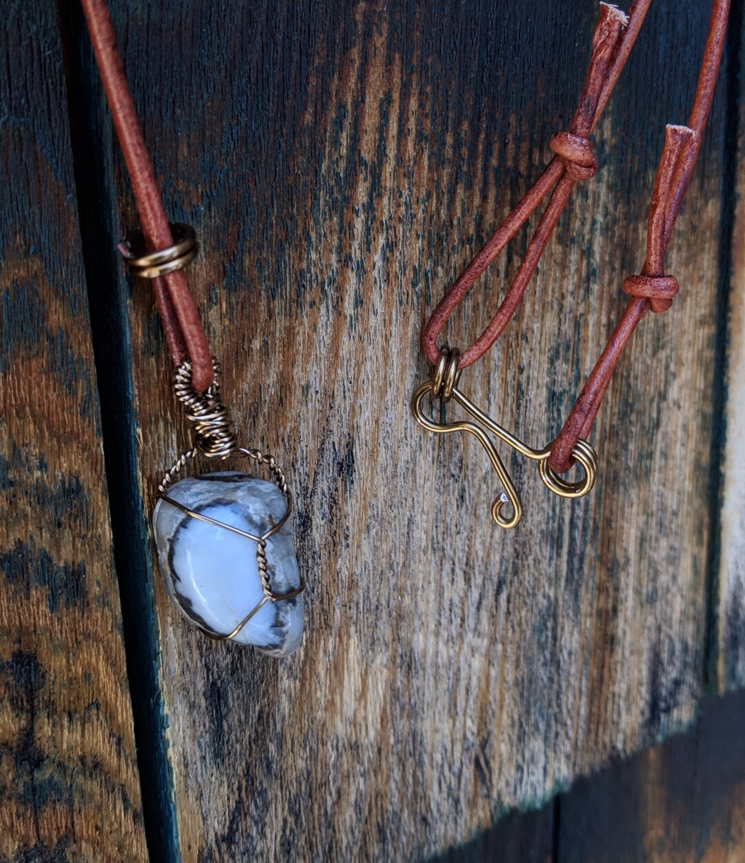 Zebra Jasper Chakra Healing Stone Pendant Necklace Handmade Maine ...