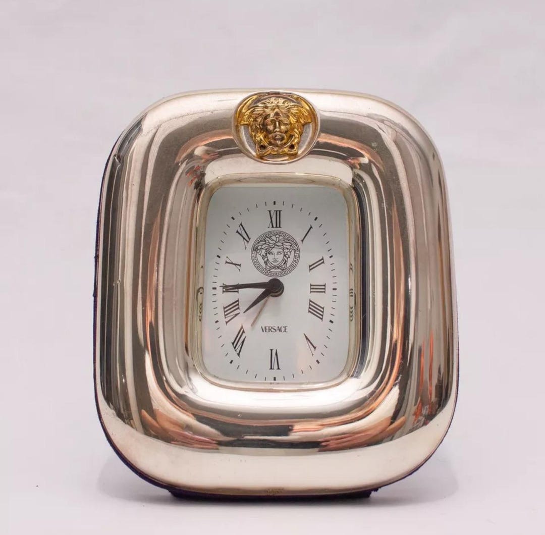 RARE Collectible Gianni Versace Sterling Silver Medusa Desk Clock - Etsy