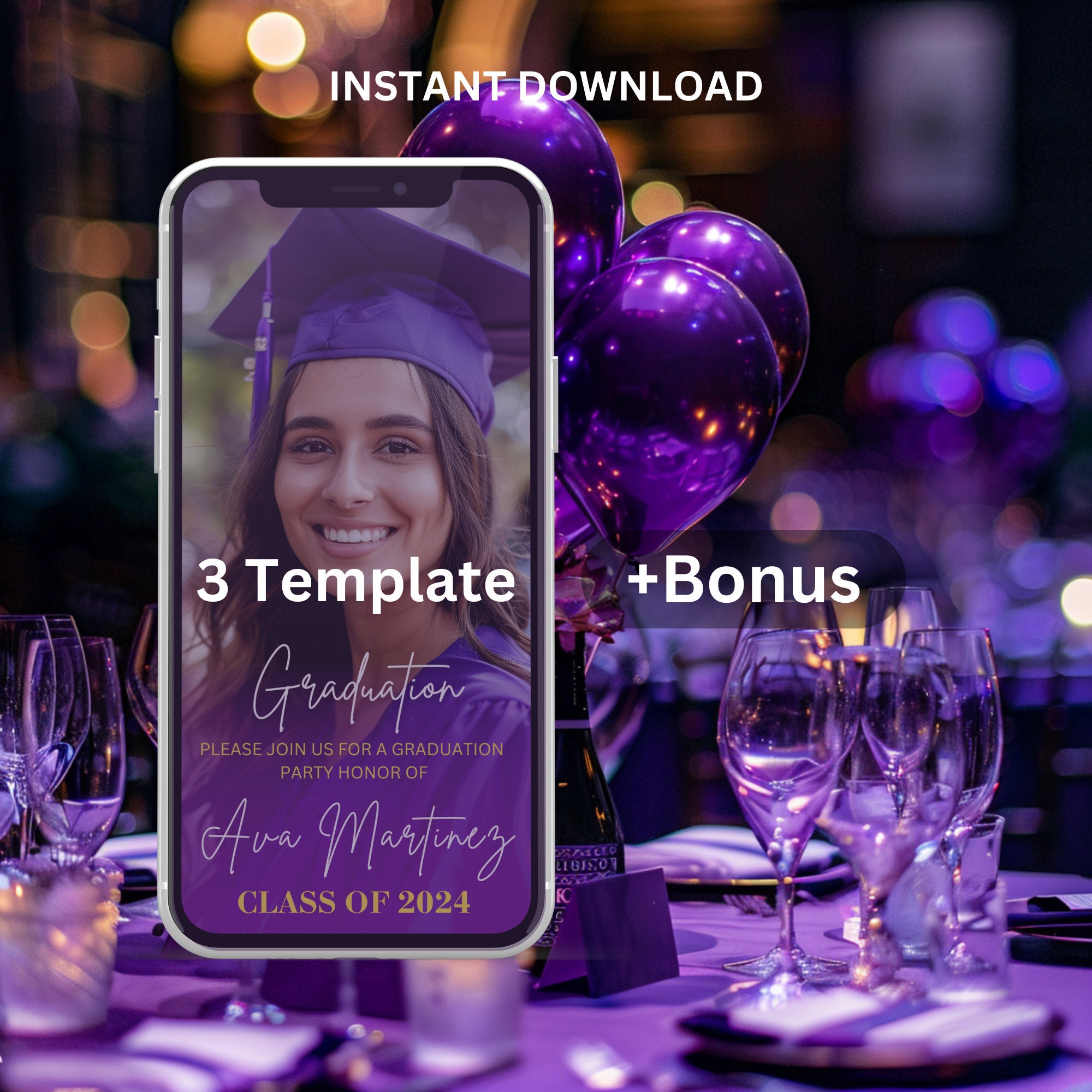 Class of 2024 Graduation Invites, Grad Announcement, High School ...